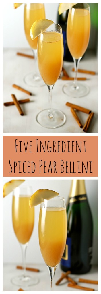 Five Ingredient Spiced Pear Bellini